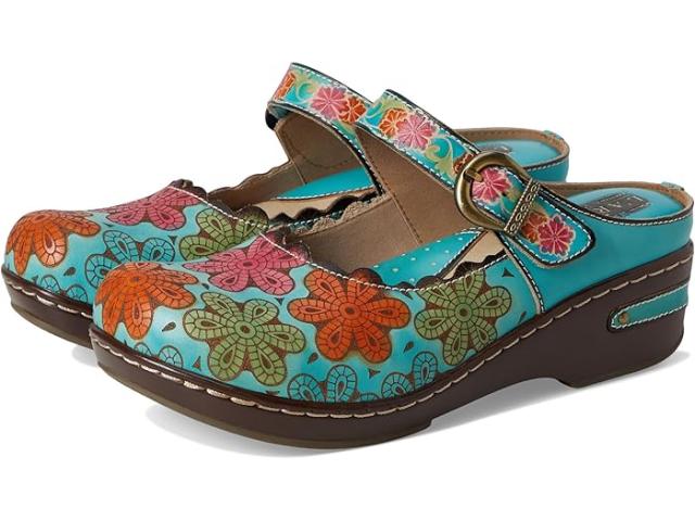 (取寄) ラルティストバイスプリングステップ レディース  L'Artiste by Spring Step women Flochino Turquoise Multi