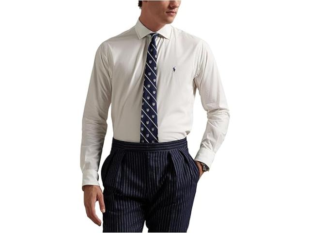 (取寄) ラルフローレン メンズ クラシック フィット ストレッチ ポプリン シャツ Polo Ralph Lauren men Classic Fit Stretch Poplin Shirt White