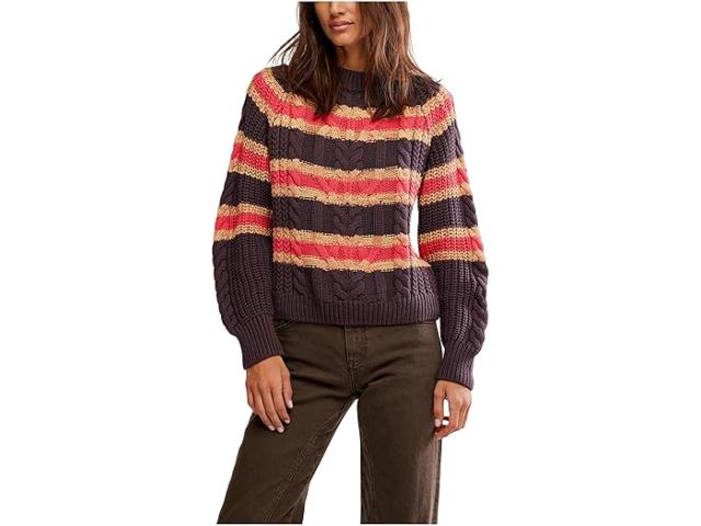 (取寄) フリーピープル レディース フランキー ケーブル ストライプド プルオーバー Free People women Frankie Cable Striped Pullover Chocolate Combo