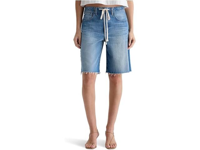 (取寄) AGジーンズ レディース ハッティー ハイライズ シンチ バレル ショーツ イン スイートウォーター AG Jeans women Hattie High-Rise Cinched Barrel Shorts in Sweetwater Sweetwater