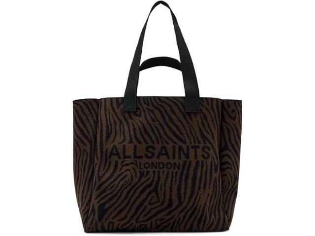 (取寄) オールセインツ レディース イジー ゼブラ イースト/ウエスト トート AllSaints women Izzy Zebra East/West Tote Black/Brown