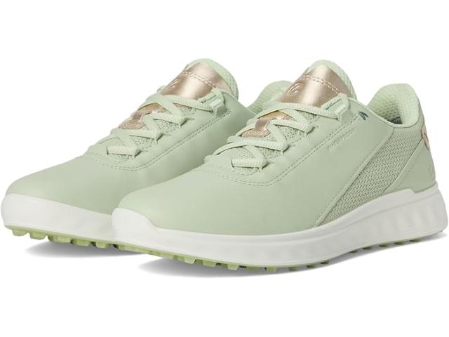 (取寄) エコー ゴルフ レディース S カジュアル レース ウォータープルーフ ゴルフ シューズ ECCO Golf women S Casual Lace Waterproof Golf Shoe Matcha/Gold llic