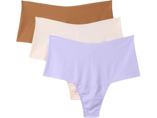 (取寄) ハンキー パンキー レディース ブレスソフト ハイ-ライズ トング 3-パック Hanky Panky women Breathesoft Hi-rise Thong 3-pack Wisteria/Toffee/Vanilla