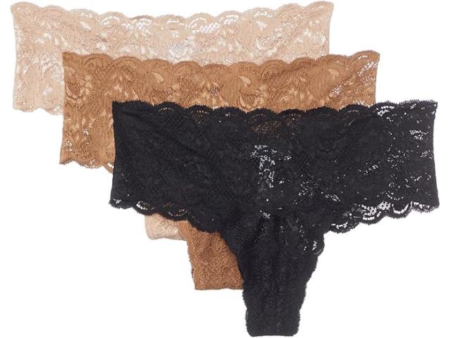 (取寄) コサベラ レディース ネバー セイ ネバー コンフィー トングス 3-パック Cosabella women Never Say Never Comfie Thongs 3-Pack Black/Quattro/Sette
