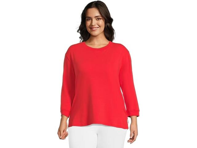 (取寄) モッドオードック レディース 3/4 スリーブ ハイ-ロー チュニック ウィズ サイド スリッツ Mod-o-doc women 3/4 Sleeve Hi-Lo Tunic with Side Slits Rich Apple