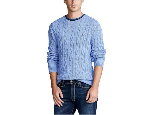 (取寄) ラルフローレン メンズ ケーブルニット コットン セーター Polo Ralph Lauren men Cable-Knit Cotton Sweater Soft  Heather