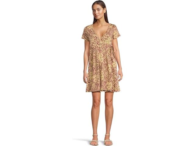 (取寄) トードアンドコー レディース フリージア ラップ ショート スリーブ ドレス Toad&Co women Freesia Wrap Short Sleeve Dress Purple Agate Garden Print