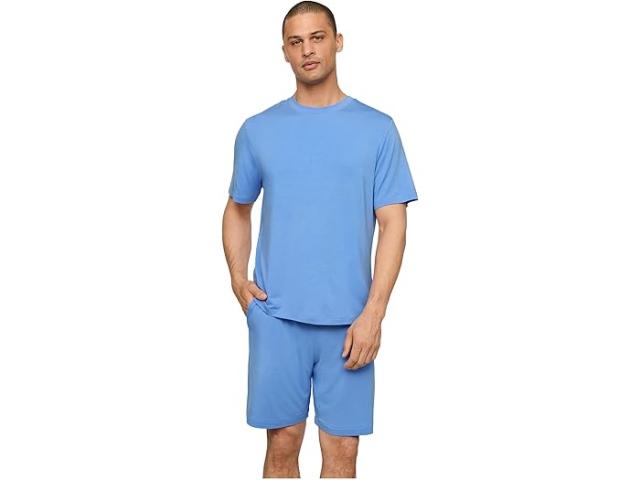 (取寄) エバージェイ メンズ ヘンリー ショーツ Pj セット Eberjey men Henry Shorts Pj Set Cornflower Blue