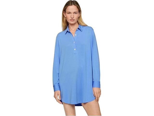 (取寄) エバージェイ レディース ジゼル - ザ ボーイフレンズ スリープシャツ Eberjey women Gisele - The Boyfriend Sleepshirt Cornflower Blue