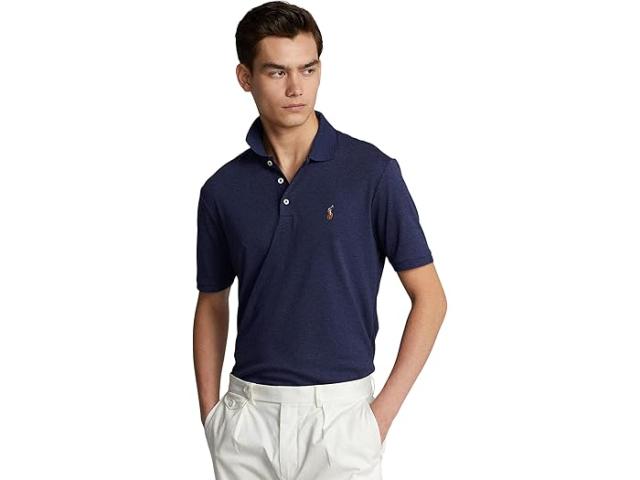 (取寄) ラルフローレン メンズ クラシック フィット ソフト コットン ポロ シャツ Polo Ralph Lauren men Classic Fit Soft Cotton Polo Shirt Spring Navy Heather