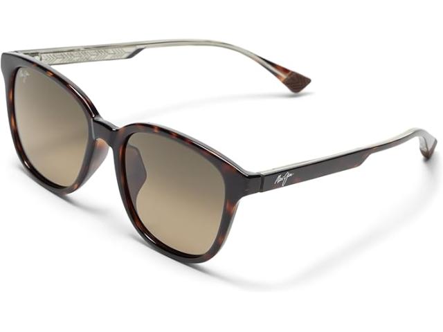 (取寄) マウイ ジム メンズ クイカヒ Maui Jim men Kuikahi Shiny Dark Havana W/Trans Yllw/Hcl Bronze Polarized
