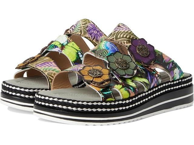 (取寄) ラルティストバイスプリングステップ レディース  L'Artiste by Spring Step women Naomi-Monarch Olive Multi