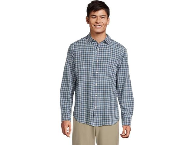 (取寄) ヴィンヤードヴァインズ メンズ オーバールック プレイド ブリージー シャツ Vineyard Vines men Overlook Plaid Breezy Shirt Jake Blue