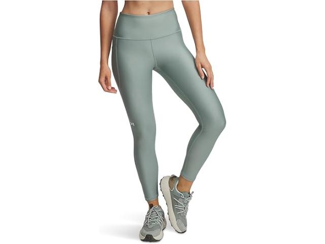 (取寄) アンダーアーマー レディース ヒートギア アーマー ハイウエスト アンクル レギングス Under Armour women HeatGear Armour High-Waisted Ankle Leggings Silica Green/White