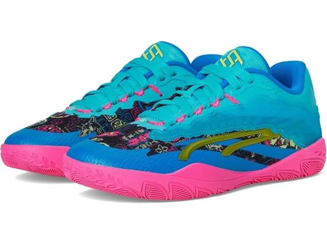 (取寄) プーマ レディース ステューイ 3 バスケットボール シューズ PUMA women Stewie 3 Basketball Shoes Bright Aqua/Fluro Pink Pes/Puma Black