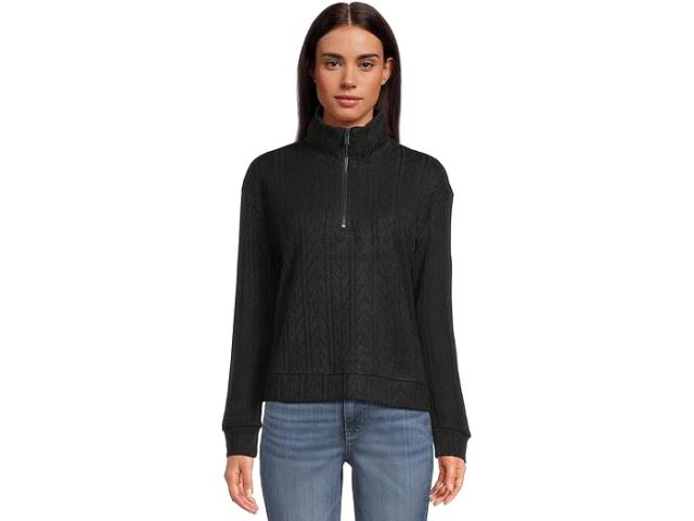 (取寄) スプレンディッド レディース 1/4 ジップ Splendid women Sweatersoft 1/4 Zip Light Cedar Heather