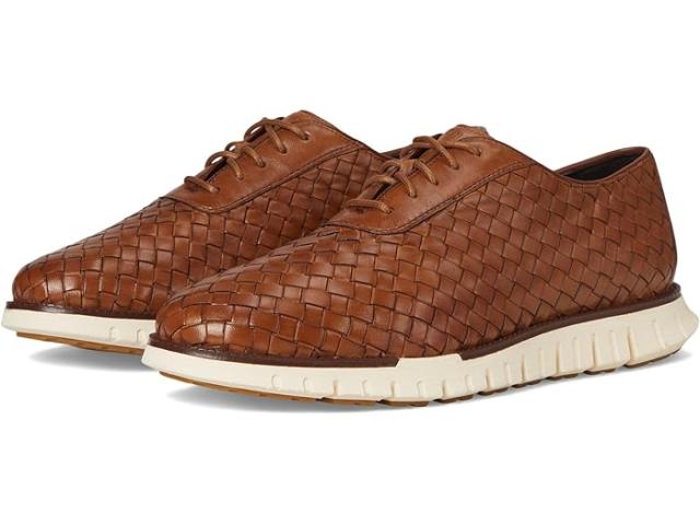 (取寄) コールハーン メンズ ゼログランド リマスタード ウーブン オックスフォード Cole Haan men Zerogrand Remastered Woven Oxford British Tan/Dark Natural/Ivory