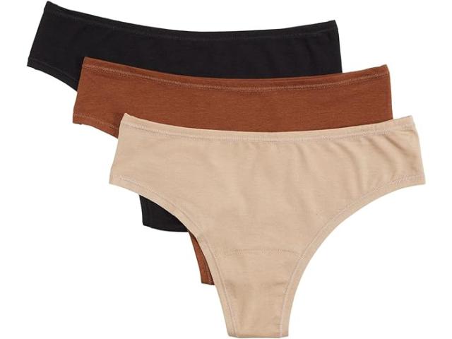 (取寄) ハンキー パンキー レディース 3-パック プレイ ナチュラル ライズ トング Hanky Panky women Hanky Panky 3-Pack Play Natural Rise Thong Macchiato/Black/Chai
