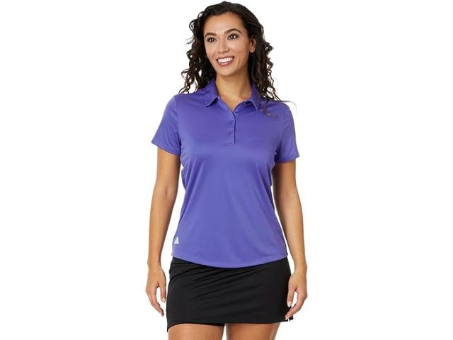 (取寄) アディダス ゴルフ レディース パフォーマンス ソリッド ショート スリーブ ゴルフ ポロ シャツ adidas Golf women Performance Solid Short Sleeve Golf Polo Shirt Purple