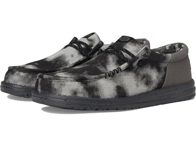 (取寄) ヘイ デュード メンズ ウォーリー ファンク オーバー ダイ Hey Dude men Wally Funk Over Dye Black/Granite Grey