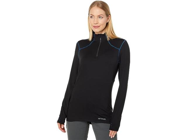 (取寄) ホットチリ レディース クリマ-トレック ジップ-ティー Hot Chillys women Hot Chillys Clima-Trek Zip-Tee Black