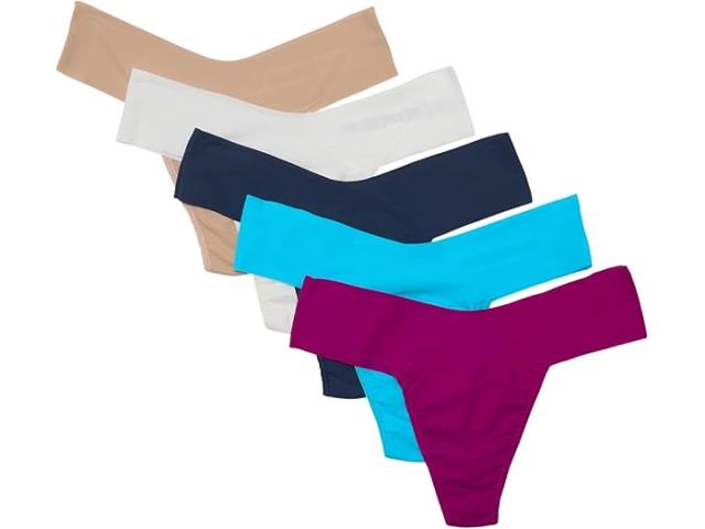 (取寄) ハンキー パンキー レディース ブレスソフト ナチュラル ライズ トング 5 パック Hanky Panky women BreatheSoft Natural Rise Thong 5 Pack Marshmallow/Biscotti/Hot Fuchsia/Nightshade/Pacific Blue