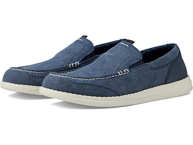 (取寄) ナン ブッシュ メンズ ブリュースキー キャンバス モカシン トゥ ヴェニーシャン スリッポン Nunn Bush men Brewski Canvas Moccasin Toe Venetian Slip-On Navy Multi