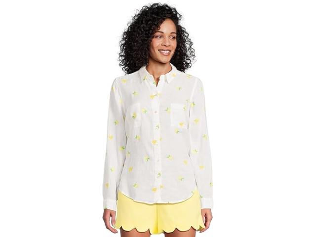 (取寄) リリー ピュリッツァー レディース シー ビュー ボタンダウン Lilly Pulitzer women Sea View Button-Down Honeycomb Lemon Bee Half Drop