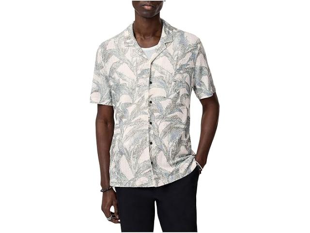 (取寄) ジョン バルベイトス メンズ キャンプ シャツ John Varvatos men Conant Camp Shirt Ecru