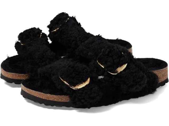 (取寄) ビルケンシュトック レディース アリゾナ ビッグ バックル テディ Birkenstock women Birkenstock Arizona Big Buckle Teddy Black