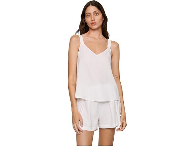 (取寄) エバージェイ レディース リネン ブレンド V-ネック カミ Eberjey women Linen Blend V-Neck Cami White