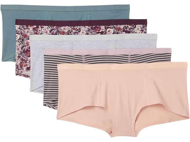 (取寄) パクト レディース エブリデイ ボーイ ショート 5-パック PACT women Everyday Boy Short 5-Pack Garden Cosmos