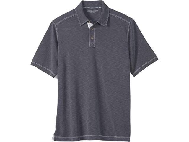 (取寄) ジョンストン&マーフィー メンズ ビンテージ スラブ ポロ Johnston & Murphy men  Vintage Slub Polo Charcoal