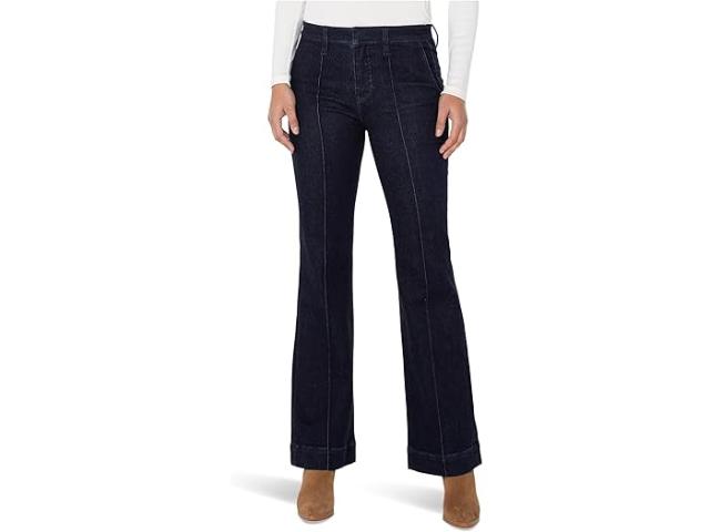 (取寄) リバプールロサンゼルス レディース ミッドライズ ブーツカット トラウザーズ W/ ピンタックス Liverpool Los Angeles women Mid-rise Bootcut Trousers W/ Pintucks Indigo Rinse