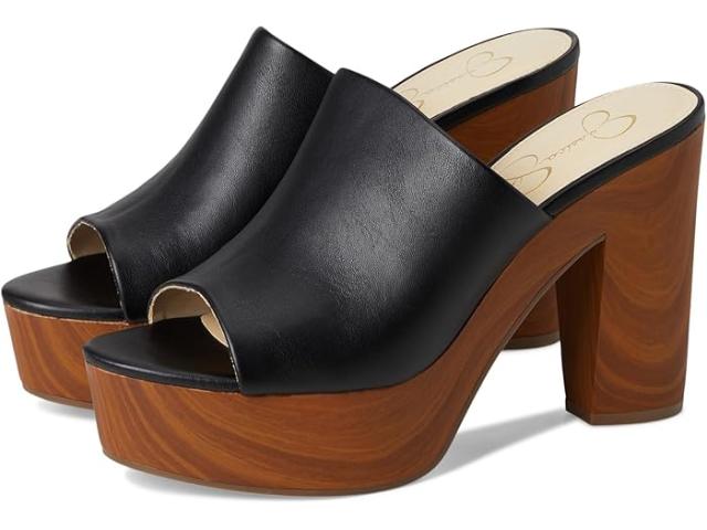 (取寄) ジェシカ シンプソン レディース シェルビー ブロック ヒール プラットフォーム ミュール Jessica Simpson women Shelbie Block Heel Platform Mule Black 1