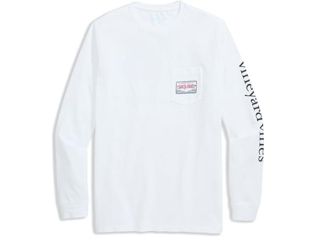 (取寄) ヴィンヤードヴァインズ メンズ ドッグ フライング ロング スリーブ ティー Vineyard Vines men Dog Flying Presents Long Sleeve Tee White Cap