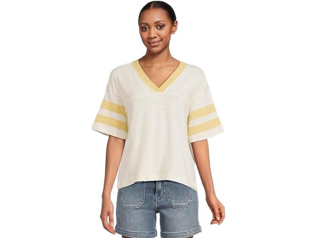 (取寄) ファリティ レディース サンウォッシュド スラブ バーシティ ティー Faherty women Sunwashed Slub Varsity Tee Sahara Varsity