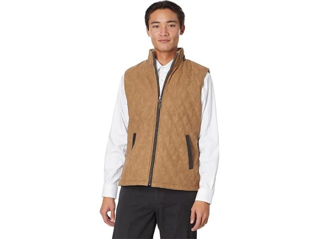 (取寄) ジョンストン&マーフィー メンズ リバーシブル ベスト Johnston & Murphy men Reversible Vest Camel/Light Brown
