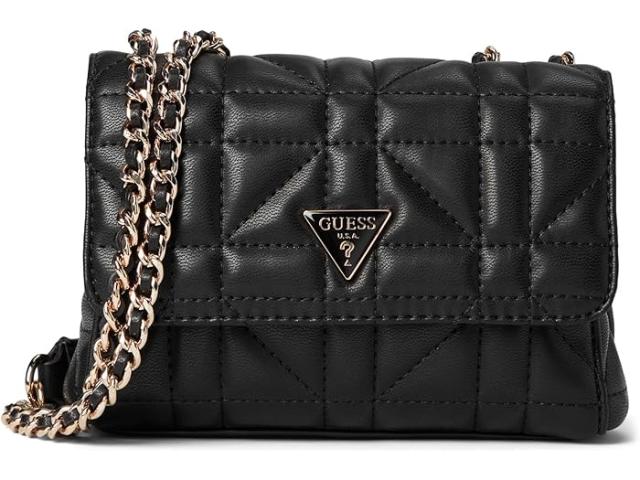 (取寄) ゲス レディース エディタ コンバーチブル クロスボディ フラップ GUESS women Edita Convertible Crossbody Flap Black 1