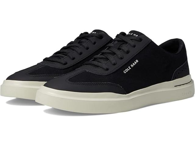 (取寄) コールハーン メンズ グランドプロ ラリー キャンバス T-トゥ スニーカー Cole Haan men Grandpro Rally Canvas T-Toe Sneaker Black/Silver Birch
