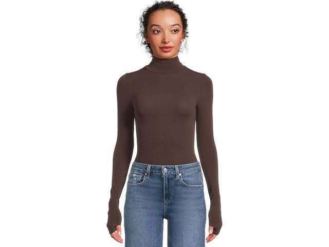 (取寄) コマンドー レディース バレエ ボディ タートルネック ボディスーツ ウィズ サムホールズ Commando women Ballet Body Turtleneck Bodysuit With Thumbholes Espresso