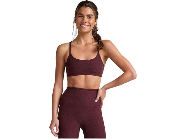 (取寄) ビヨンドヨガ レディース スペースダイ スリム レイサーバック ミディアム サポート ブラ Beyond Yoga women Spacedye Slim Racerback Medium Support Bra Midnight Burgundy Heather