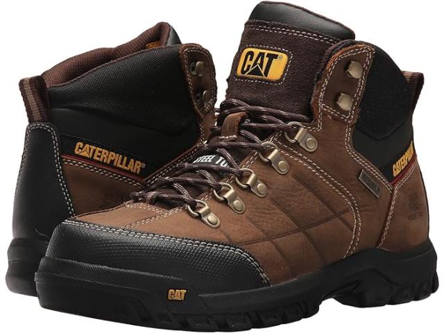 (取寄) キャタピラー メンズ スレッショルド ウォータープルーフ スティール トゥ Caterpillar men Caterpillar Threshold Waterproof Steel Toe Brown