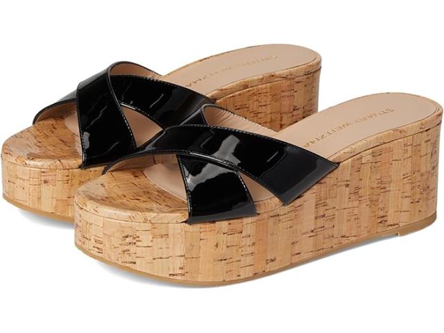 (取寄) スチュアート ワイツマン レディース デイナ ウェッジ スライド Stuart Weitzman women Dayna Wedge Slide Black