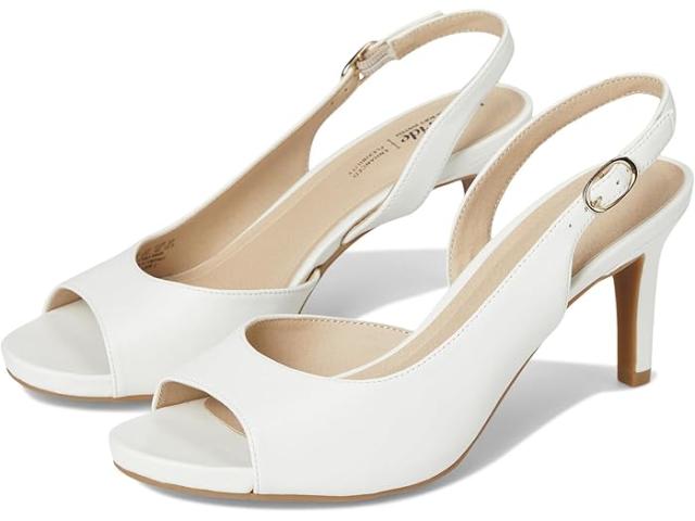 (取寄) ライフストライド レディース テラー 2 スリングバック ピープ トゥ パンプス LifeStride women Teller 2 Slingback Peep Toe Pumps Bright White