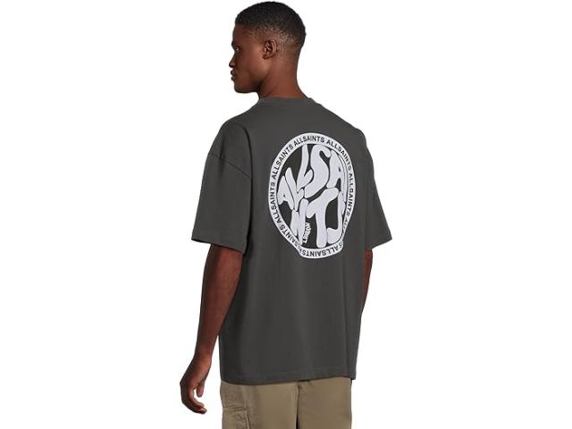 (取寄) オールセインツ メンズ ディストーション ショート スリーブ クルー AllSaints men Distortion Short Sleeve Crew Washed Black/Blue 取寄) オールセインツ メンズ ディストーション ショート スリーブ