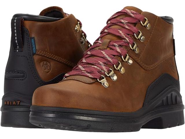 (取寄) アリアット レディース バーンヤード レース ウォータープルーフ Ariat women Barnyard Lace Waterproof Weathered Brown