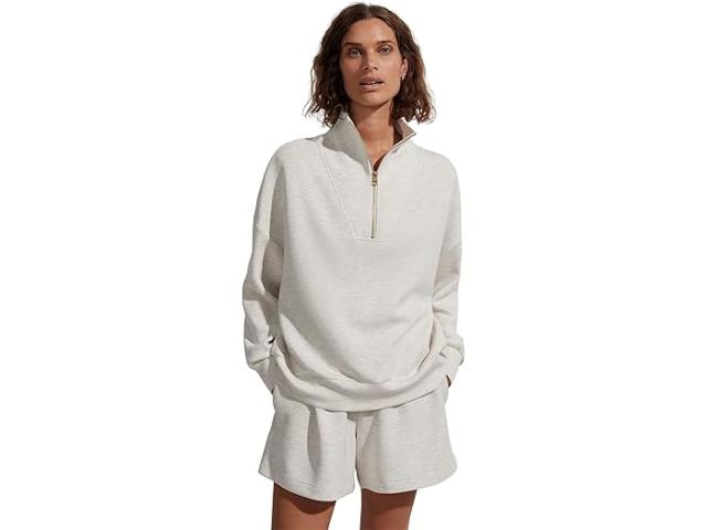 (取寄) バーリー レディース ハーレイ 1/2 ジップ セーター Varley women Varley Hawley 1/2 Zip Sweater Ivory Marl