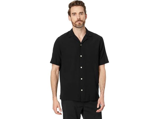 (取寄) オールセインツ メンズ バレー ショート スリーブ シャツ AllSaints men Valley Short Sleeve Shirt Jet Black
