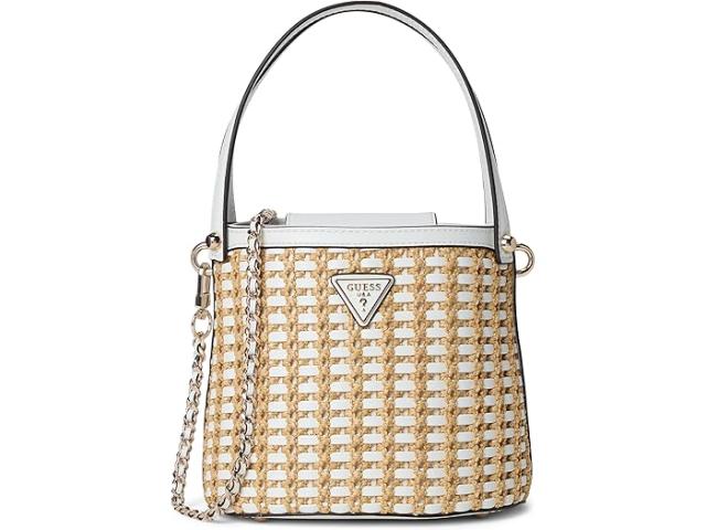 (取寄) ゲス レディース アタリア クロスボディ バケット GUESS women Atalia Crossbody Bucket Natural/White